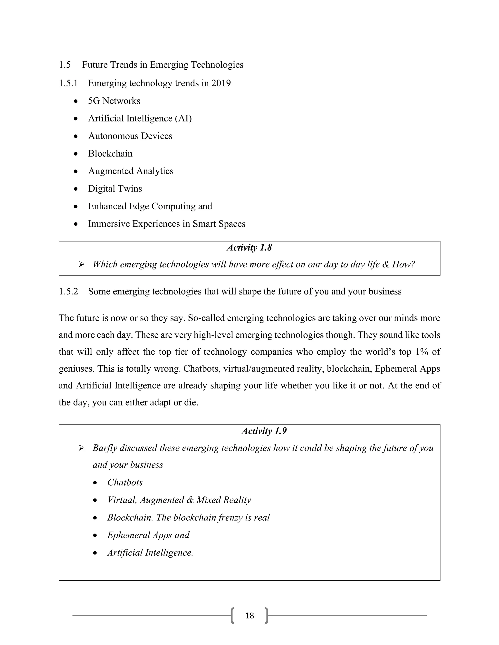 Emerging technologies module | PDF
