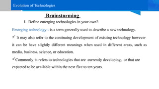 Emerging Technology freshman course Chapter 1. pptx f | PPTX