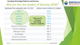 Emerging technology platform and services by Prof. S. S. Dubey | PDF