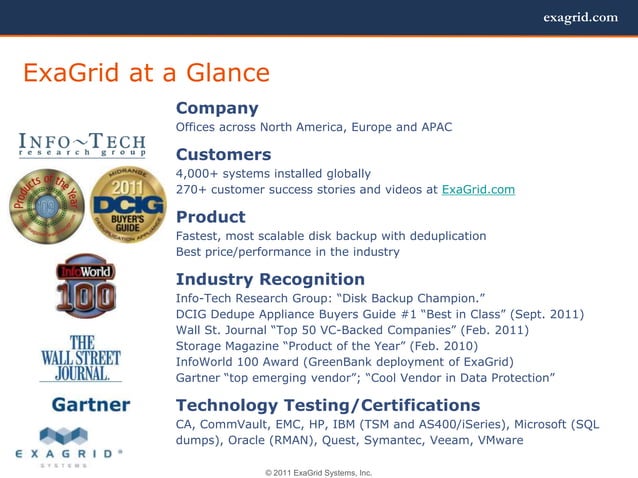 Emerging Tech Showcase Exagrid | PPT