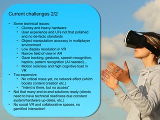 Emerging technologies: augmented (AR) and virtual reality (VR) | PPT