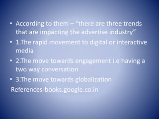Emerging trends in advertisement | PPTX
