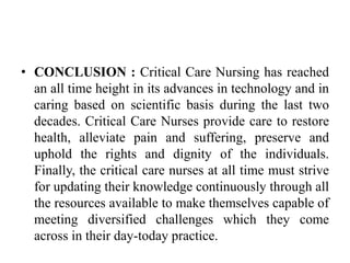 Emerging Trends in Critical Care Nursing | PPTX