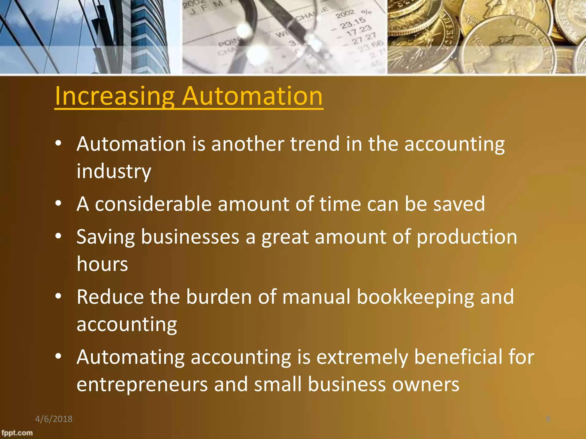 Emerging trends in financial accounting | PPTX | Business Accounting & Finance | Business
