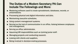 Emerging trends in ict for secretaries | PPTX