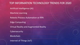 Emerging trends in information technology | PDF