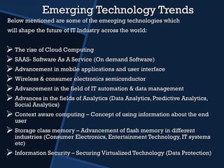Emerging trends in it technology | PPT