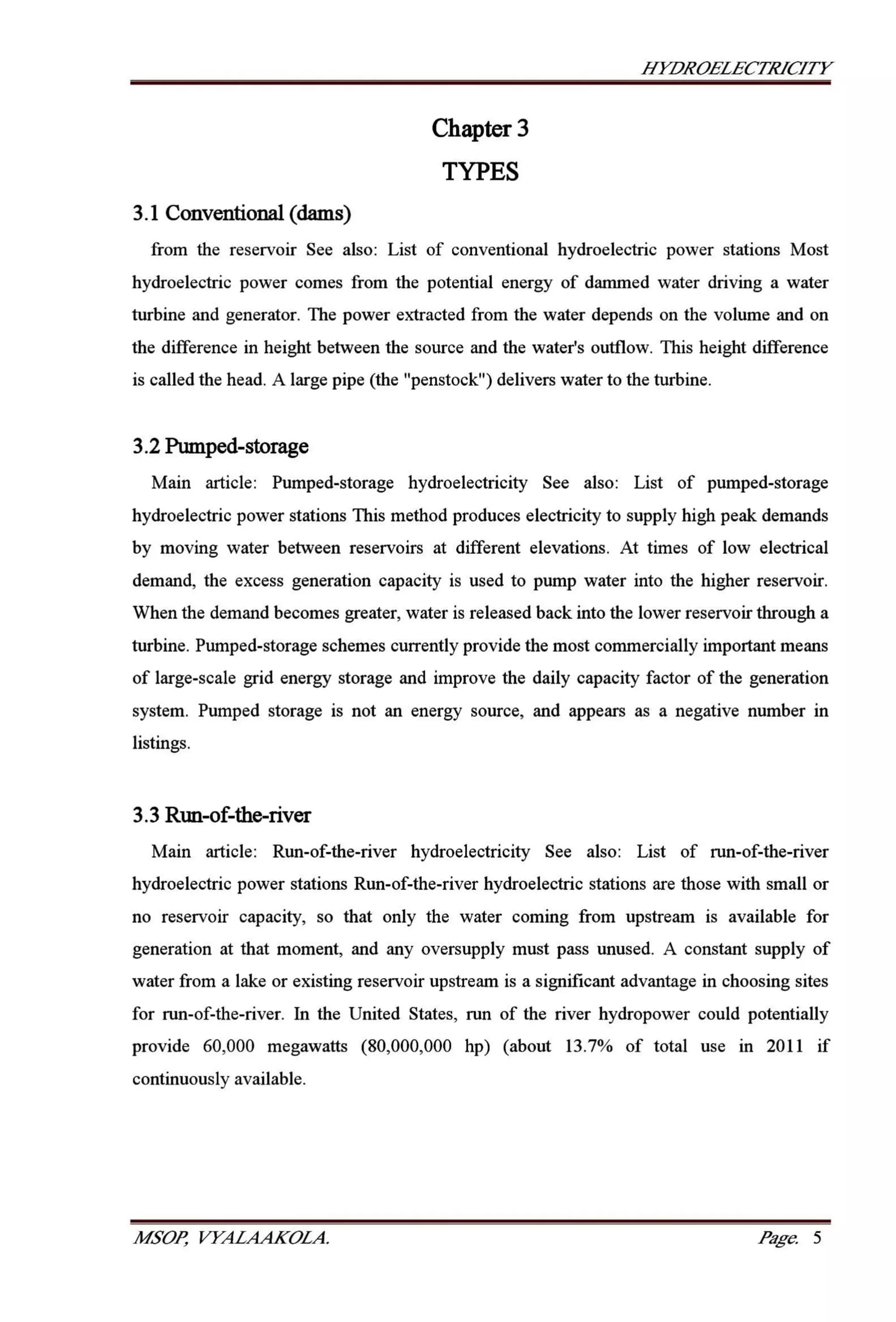 MICRO PROJECT ON , HYDROELECTRICITY & HYDROELECTRIC POWER PLANT | PDF