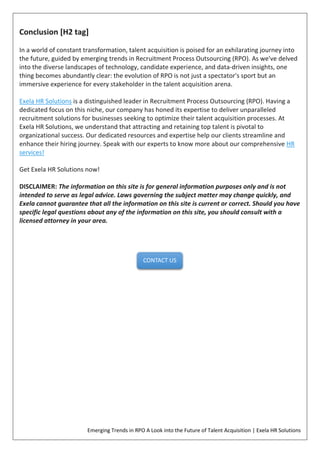 Emerging Trends in RPO: A Look into the Future of Talent Acquisition | PDF