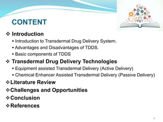 “EMERGING TRENDS IN TRANSDERMAL DRUG DELIVERY TECHNOLOGIES”.pptx