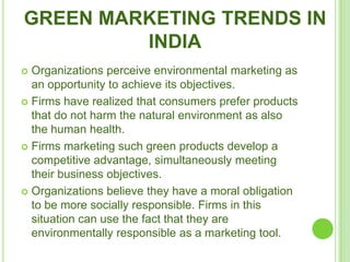 Emerging Trends Of Green Marketing In India | PPT