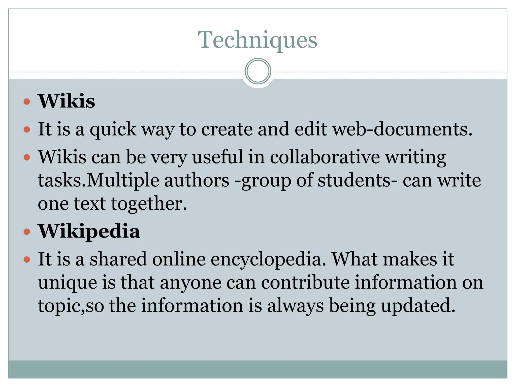 Emerging uses of technology in language teaching and learning | PPTX
