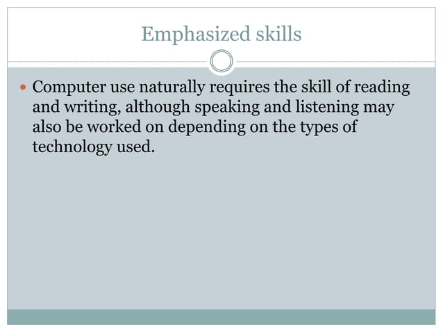 Emerging uses of technology in language teaching and learning | PPTX