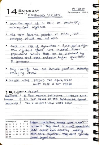 Virology Notes 2020 #22: Emerging viruses | PDF