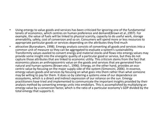 Emergy analysis | PPTX