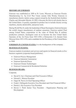 Emerson | PDF