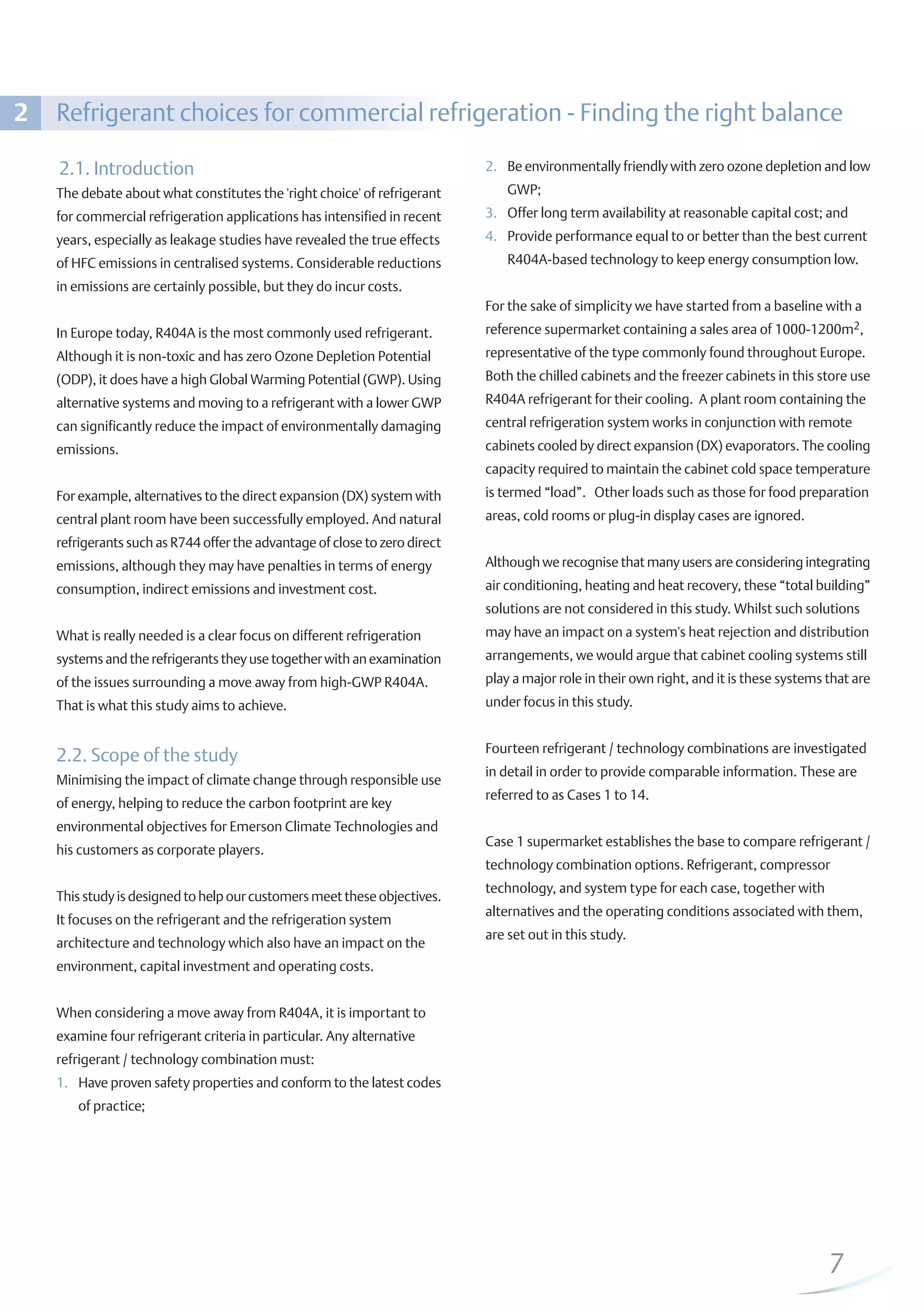 Emerson climate technologies 2010 - Refrigerant choices for commercial ...