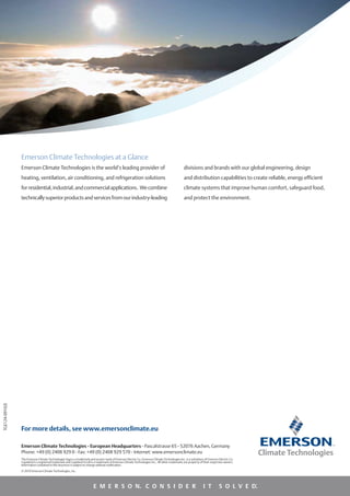 Emerson climate technologies 2010 - Refrigerant choices for commercial ...