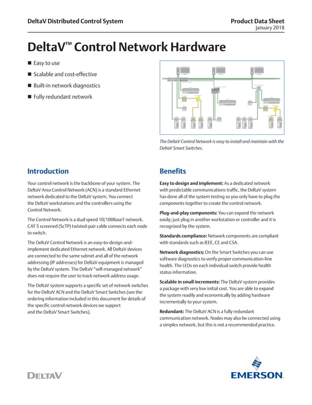 Emerson DeltaV Control Network | PDF