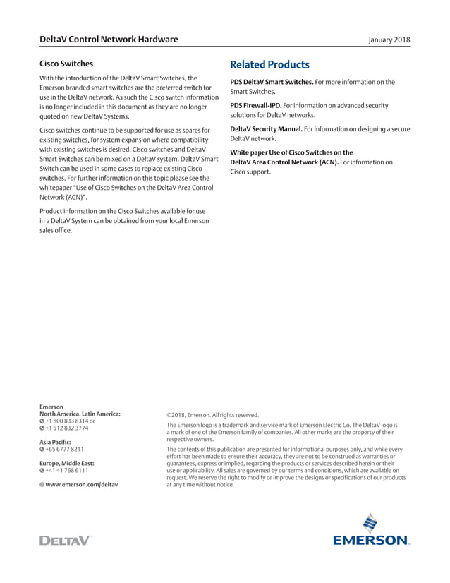 Emerson DeltaV Control Network | PDF