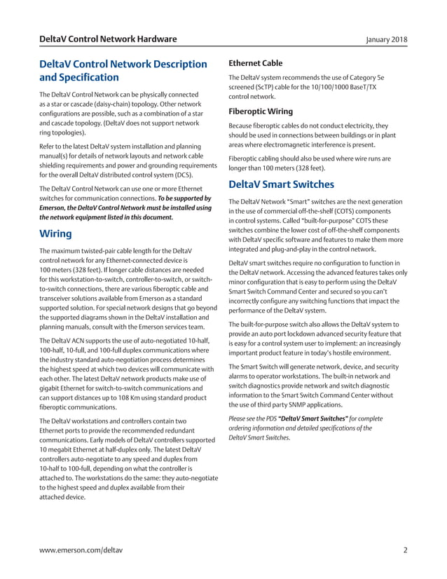 Emerson DeltaV Control Network | PDF