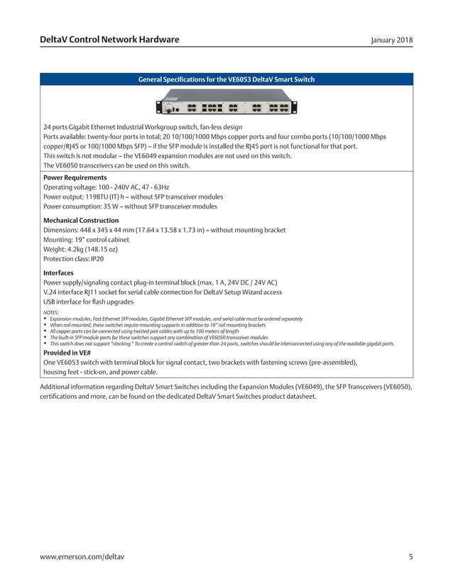 Emerson DeltaV Control Network | PDF