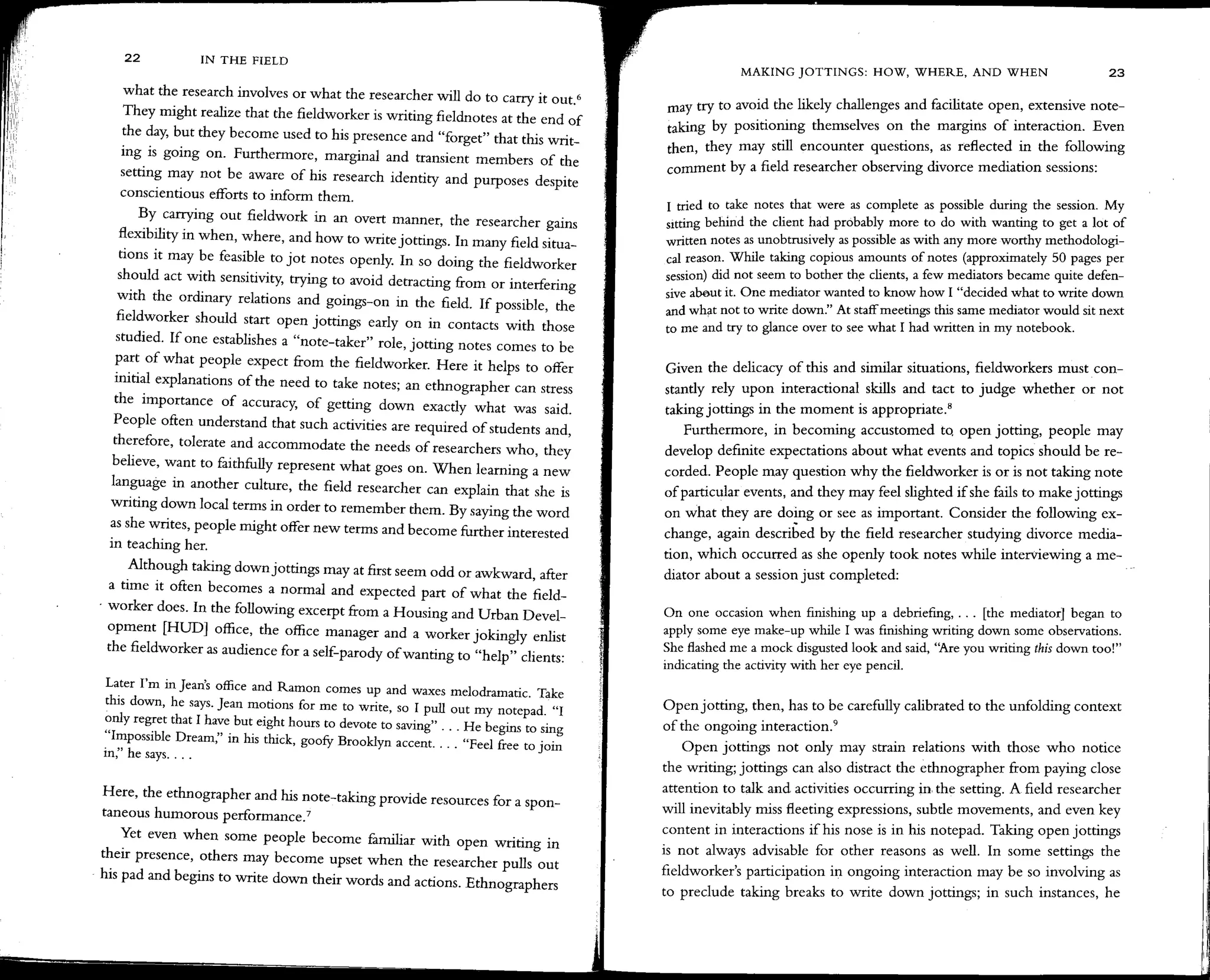 Emerson, et al writing ethnographic field notes | PPT