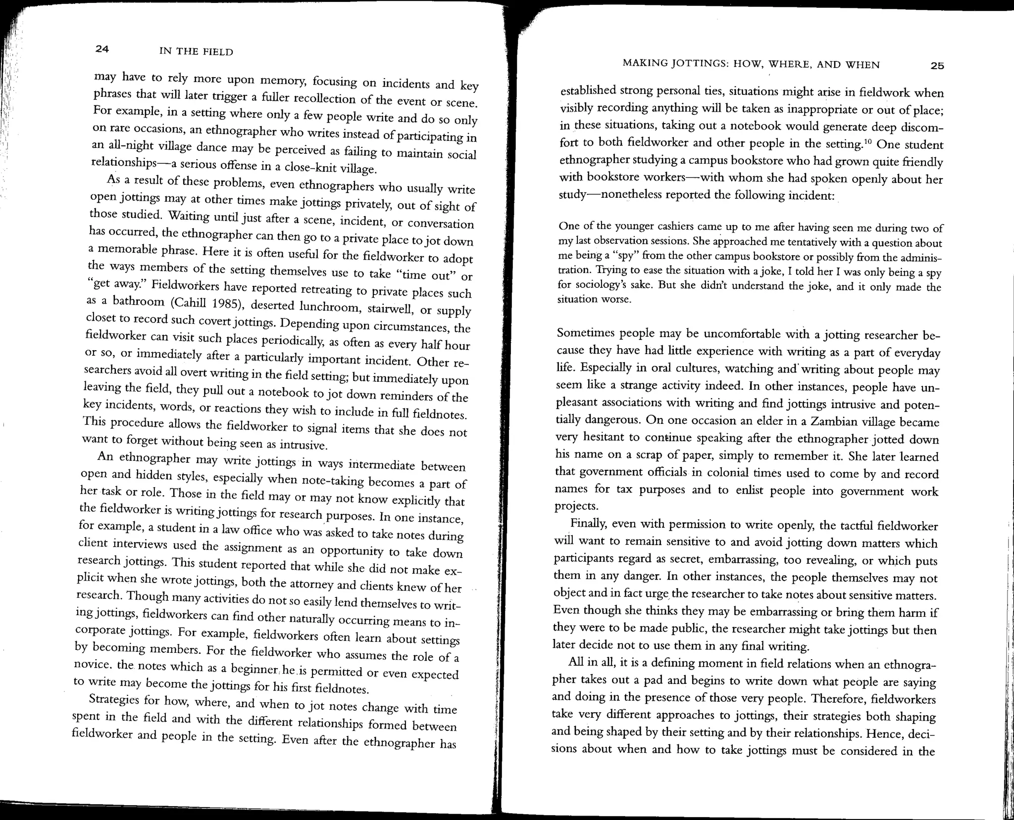 Emerson, et al writing ethnographic field notes | PPT