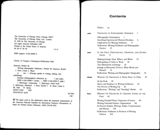 Emerson, et al writing ethnographic field notes | PDF