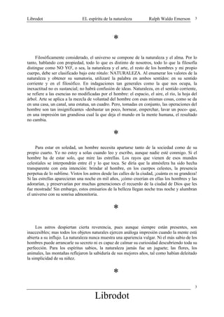 Emerson Ralph Waldo El Espiritu De La Naturaleza | PDF