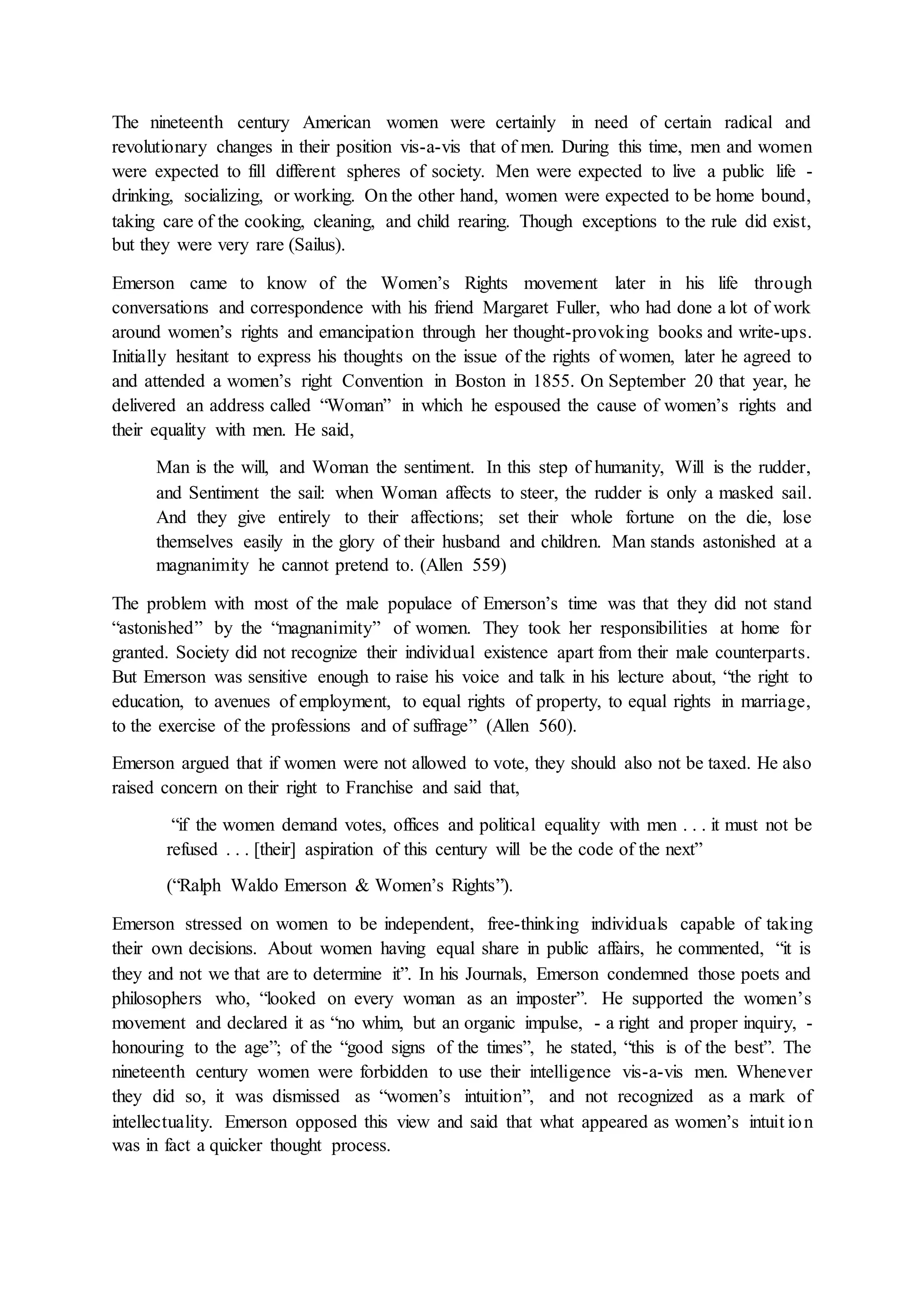Emerson & Women's Rights.docx