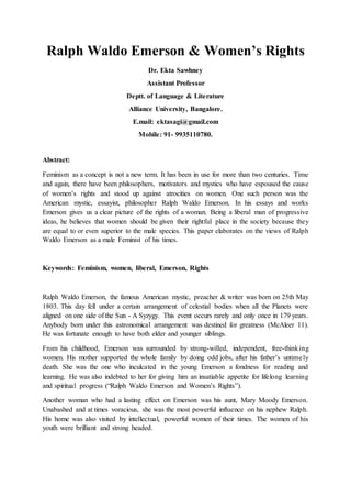 Emerson & Women's Rights.docx