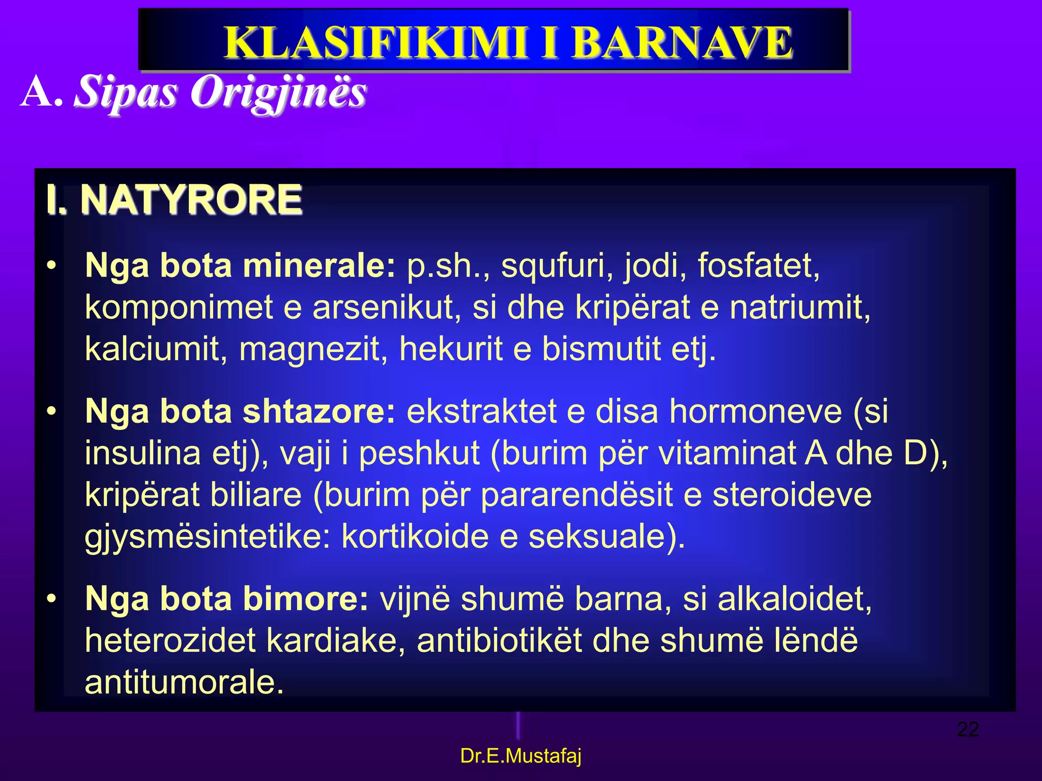 Emertimi dhe Klasifikimi i Barnave | PDF