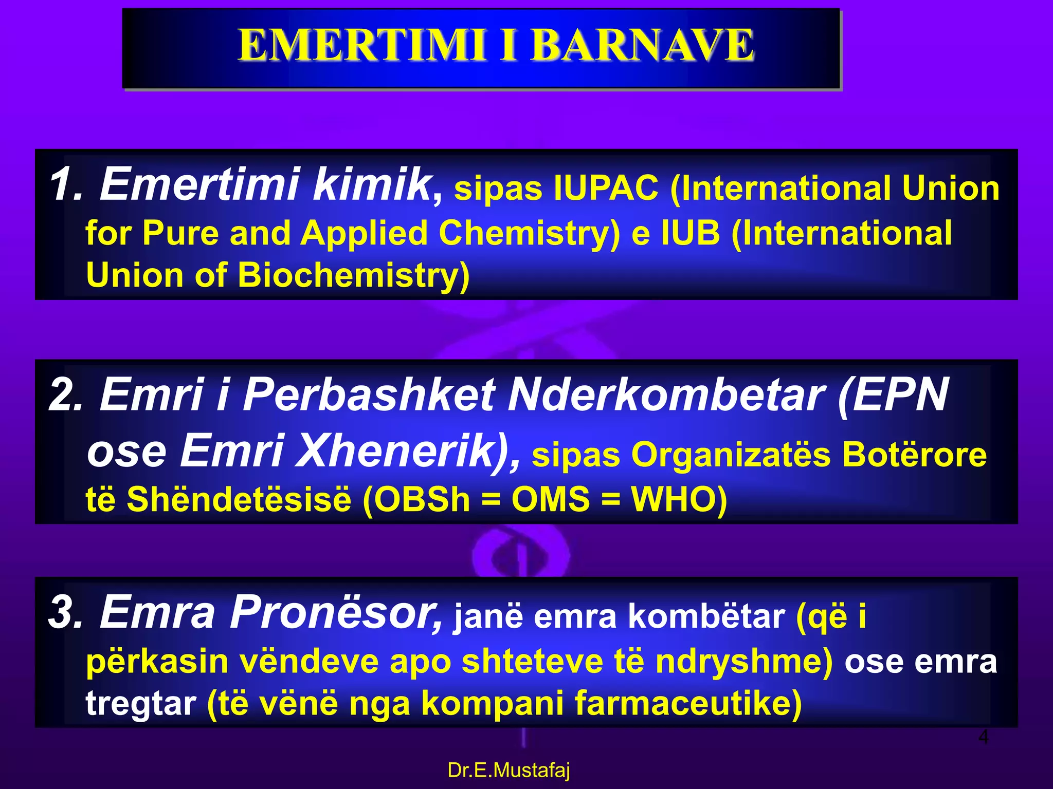 Emertimi dhe Klasifikimi i Barnave | PDF