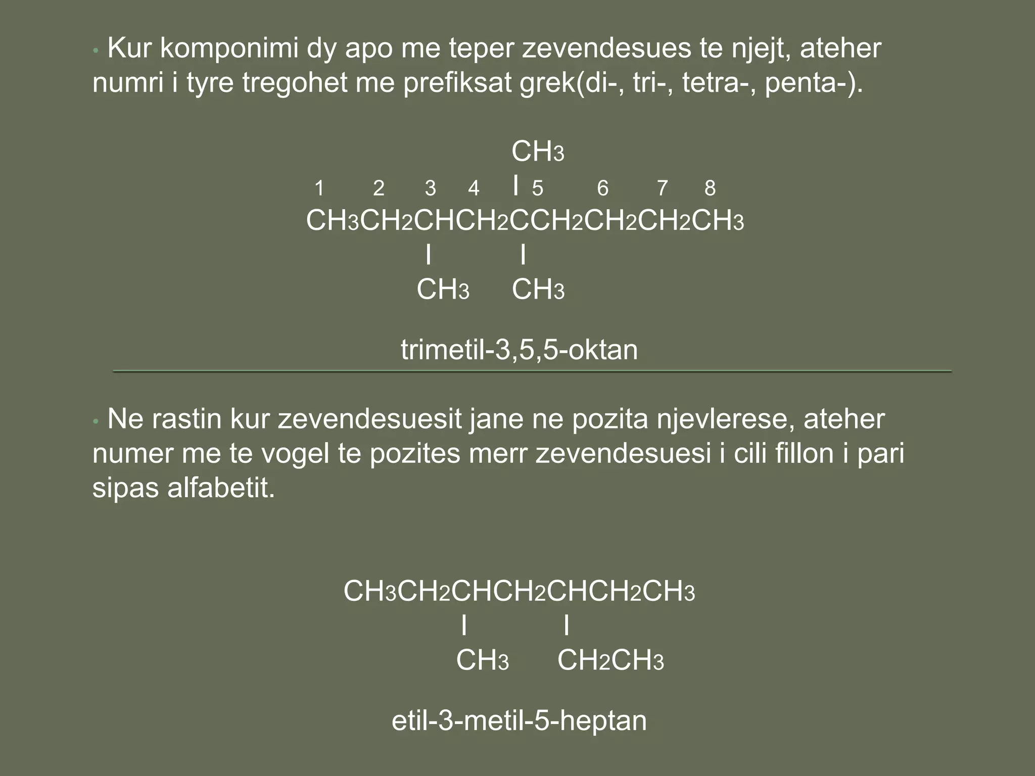 Emertimi i alkaneve | PPTX