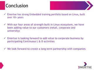 Emertxe : Linux training portfolio | PDF