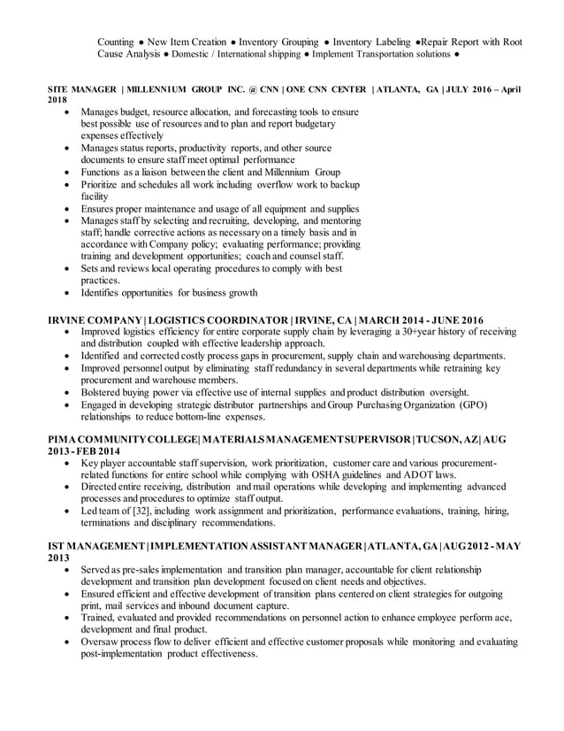 Logistics Operation Manager | PDF Logistics Operation Manager | PDF
