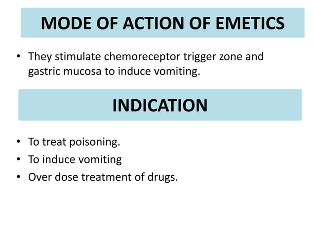 Emetics | PPTX | Chemistry | Science