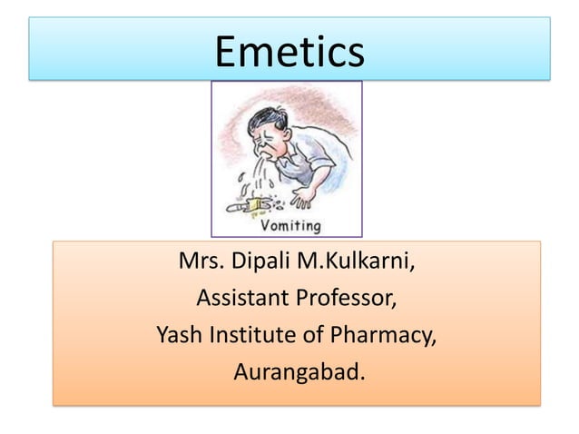 Emetics | PDF | Digestive Disorders | Diseases and Conditions
