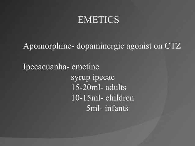 Emetics and antiemetics | PPT