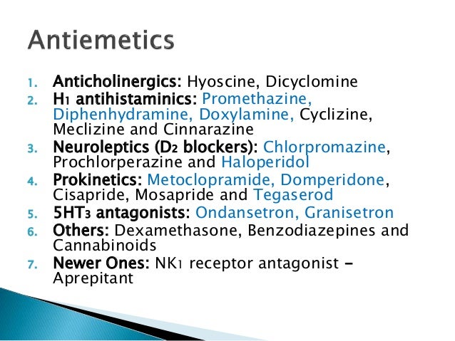 Emetics and antiemetics