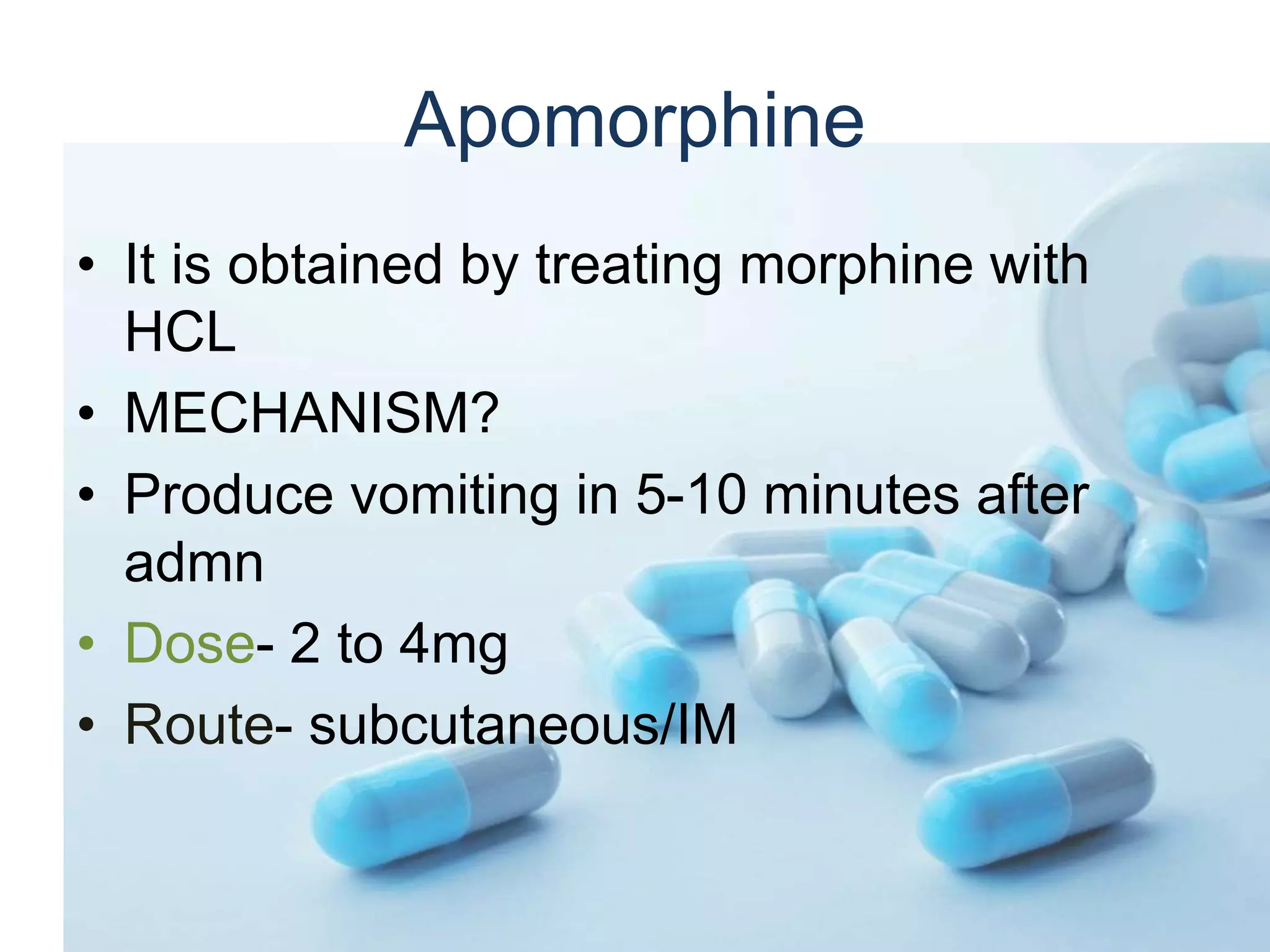 Emetics and antiemetics | PPTX