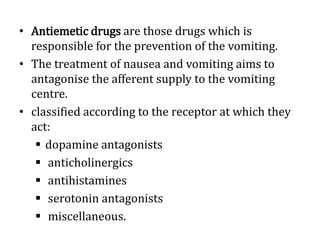 Emetics and anti emetics | PPTX