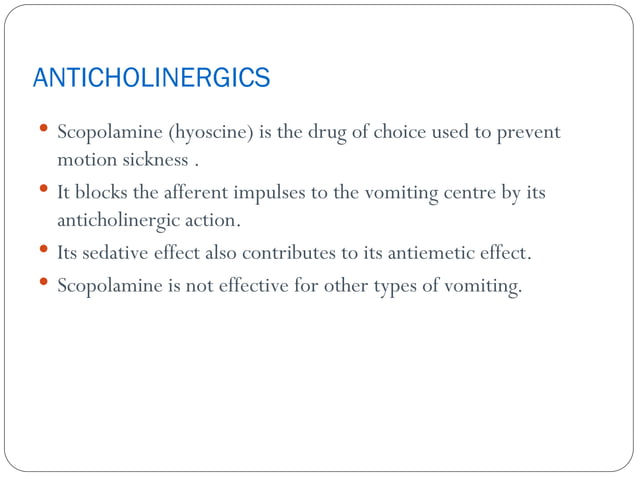 EMETICS AND ANTIEMETICS and classificationppt | PPT