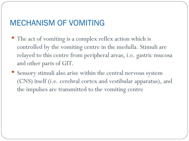 EMETICS AND ANTIEMETICS and classificationppt | PPT