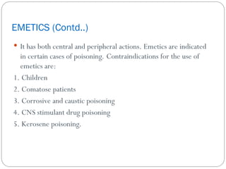 EMETICS AND ANTIEMETICS and classificationppt | PPT