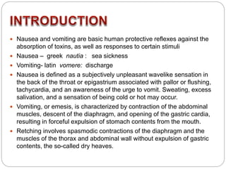Emetics and Anti Emetics ppt | PPTX