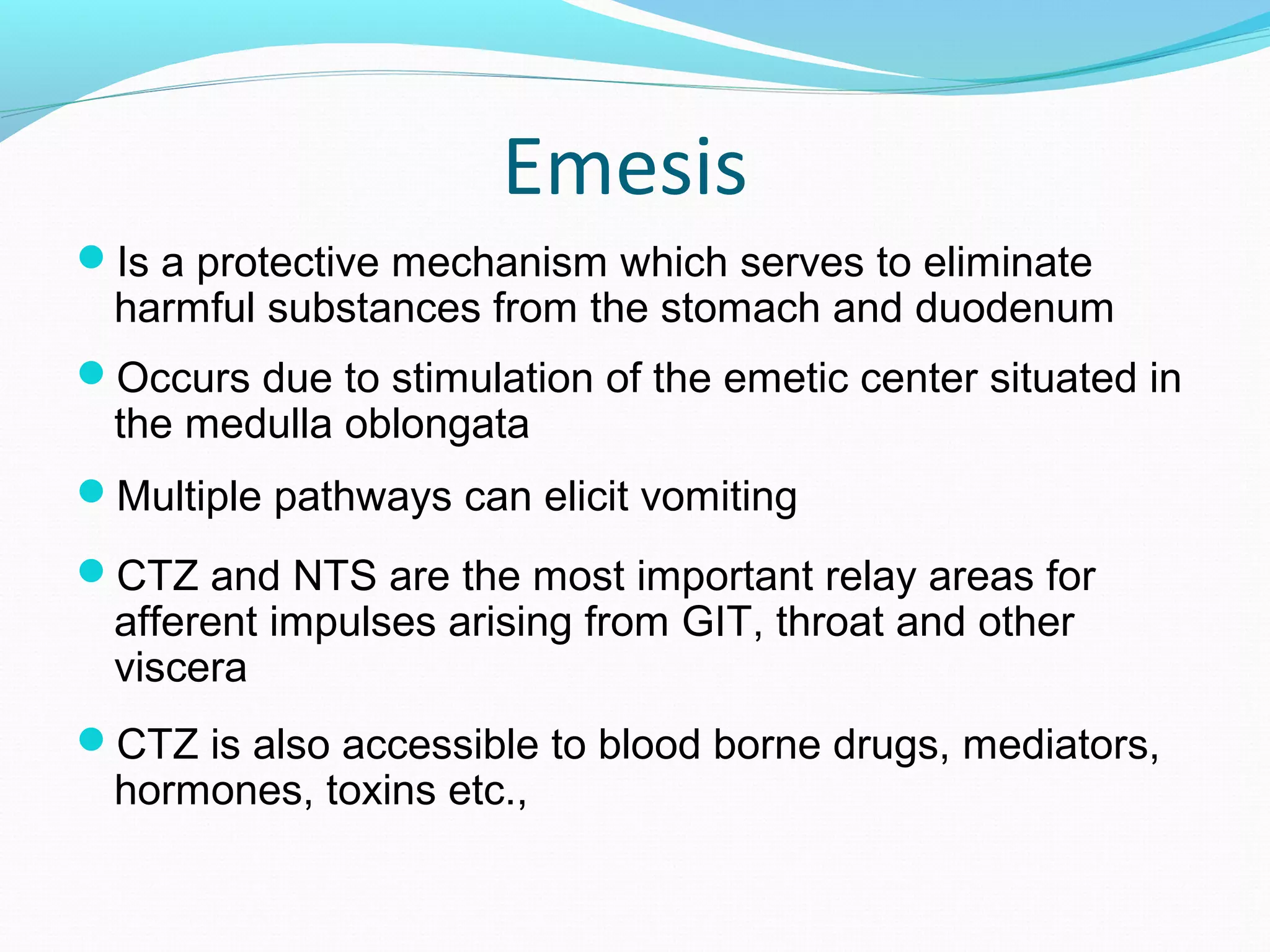 Emetics and antiemetics(VK) | PPT