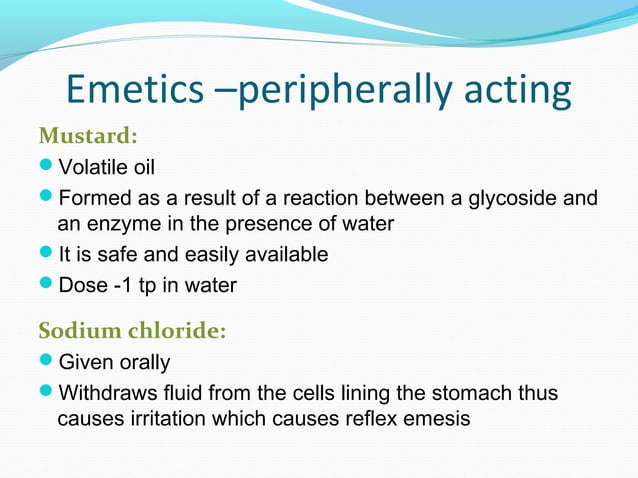 Emetics and antiemetics(VK) | PPT