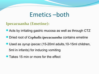 Emetics and antiemetics(VK) | PPT